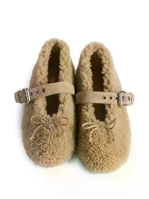 Miu Miu Shearling Ballet Flats