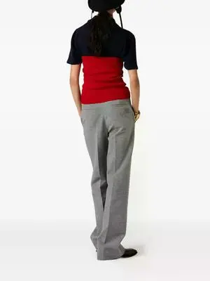 Miu Miu Embroidered Logo Trousers