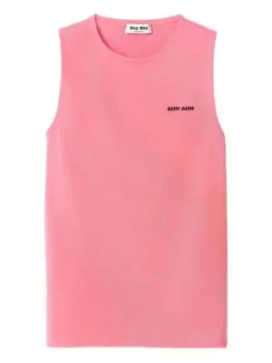 Miu Miu Cashmere And Silk Crew-neck Knit Top