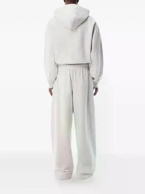 Alexander Wang Rhinestone-embellished Zip-up Hoodie - Grey