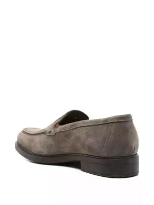 DOUCAL'S Suede Penny Loafers - Grey