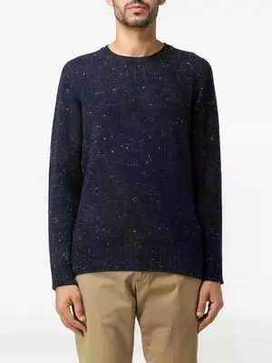 DRUMOHR Speckled Round-neck Sweater - Blue