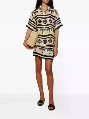 Johanna Ortiz Horse-print Wrap Skirt