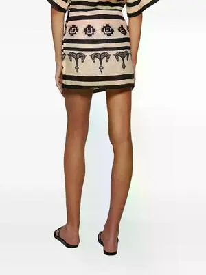 Johanna Ortiz Horse-print Wrap Skirt