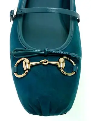 Gucci Horsebit Bow Ballet Flats