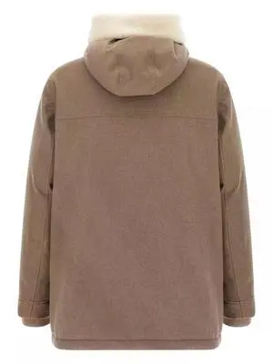 Brunello Cucinelli Quilted Coat With Shearling Detail