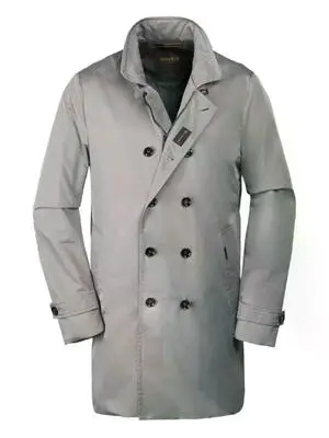 MOORER Double-breasted Zip-front Coat