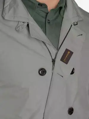 MOORER Double-breasted Zip-front Coat