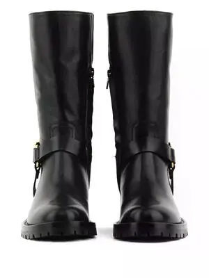 PAUL WARMER Buckle-strap Leather Boots