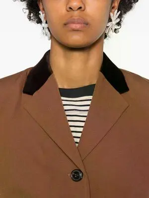 Marni Button Blazer With Velvet Collar