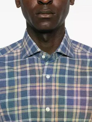BARBA NAPOLI Checked Long-sleeved Shirt