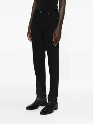 Corneliani Five-pocket Cotton Trousers - Black