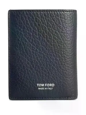 TOM FORD Debossed Leather Card Holder - Black