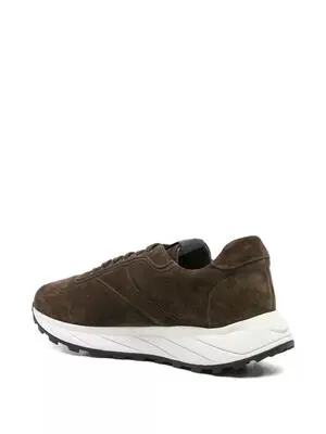 Corneliani Suede Lace-up Sneakers - Brown