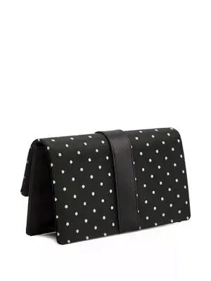 Manolo Blahnik Capri Polka-dot Clutch - Black