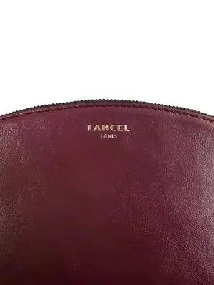 LANCEL Curved Leather Pouch - Red