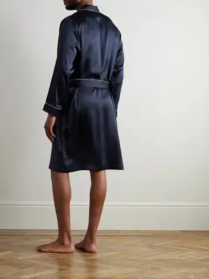 Zimmerli Belted Silk-satin Robe