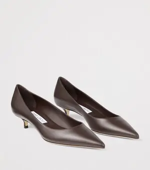 JIMMY CHOO Amelia Leather Pumps - Brown