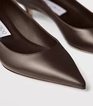 JIMMY CHOO Amelia Leather Pumps - Brown