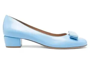 FERRAGAMO Kitten Heel Pumps - Blue