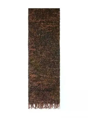 LANEUS Embroidered Fringed Scarf