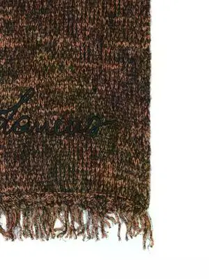 LANEUS Embroidered Fringed Scarf