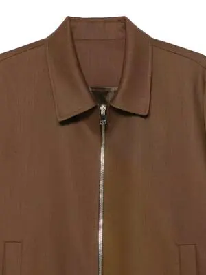 COSTUMEIN Zip-front Shirt Jacket - Brown