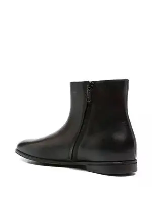 DOUCAL'S Zip-detail Leather Ankle Boots