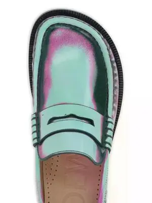Loewe Leather Penny Loafers - Blue