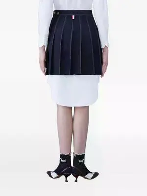 Thom Browne Pleated Mini Skirt - Blue