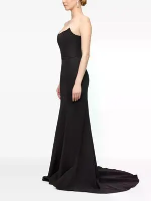 V:PM ATELIER Strapless Fishtail Maxi Dress - Black