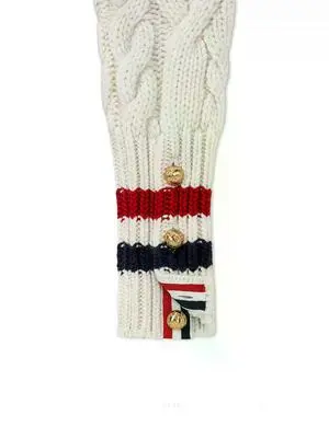 Thom Browne Cable-knit V-neck Pullover