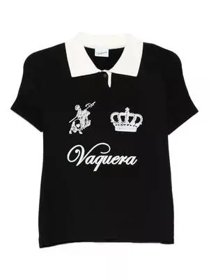 Vaquera Crown-embellished Polo Shirt