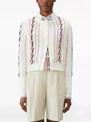 Thom Browne Cable-knit Buttoned Cardigan
