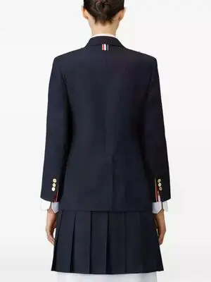 Thom Browne Twill Blazer With Gold-button Detail