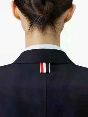 Thom Browne Twill Blazer With Gold-button Detail