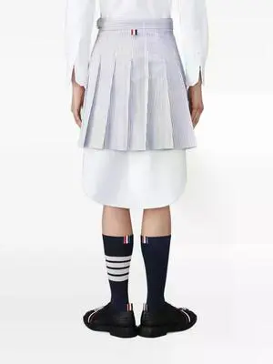Thom Browne Striped Pleated Mini Skirt