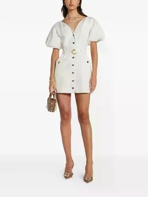 Aje Puff-sleeves Buttoned-front Mini Dress