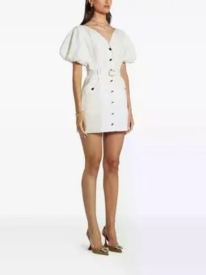 Aje Puff-sleeves Buttoned-front Mini Dress