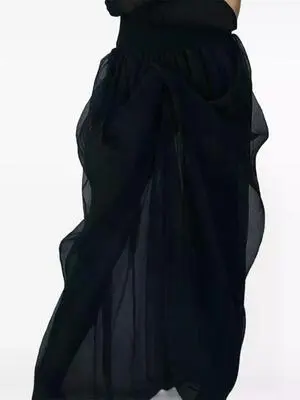 Magda Butrym Draped Ruffled Long Skirt
