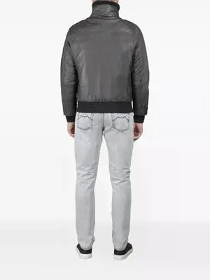 MOORER Folco-pe1 Leather Shearling-collar Jacket - Grey