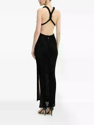 Guess Braided-detail Cut-out Maxi Dress