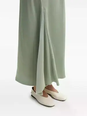 SANDRO FERRONE Asymmetric-hem Satin Skirt