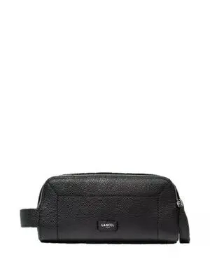LANCEL Ninon Leather Zip-top Toiletry Bag - Black