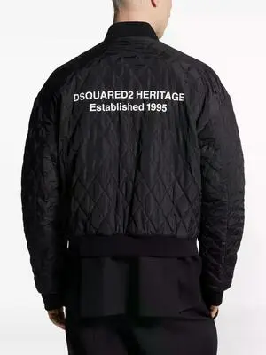 Dsquared2 Quilted Zip-up Bomber Jacket