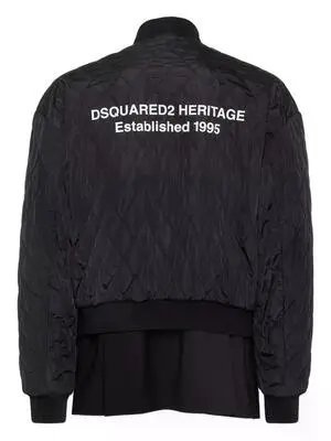 Dsquared2 Quilted Zip-up Bomber Jacket