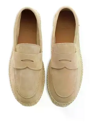 ABARCA Penny-strap Suede Loafers - Brown
