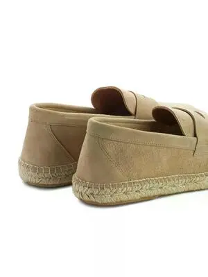 ABARCA Penny-strap Suede Loafers - Brown