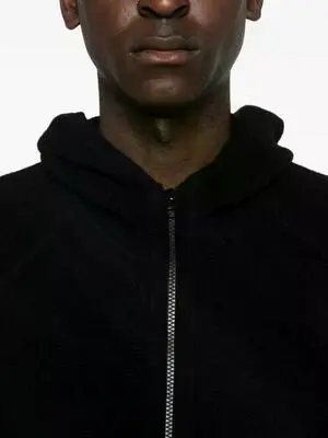 Stone Island Zip-up Hoodie - Black
