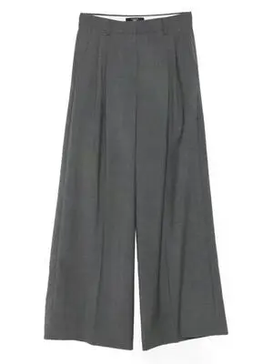 Max Mara Pleated Wide-leg Trousers - Grey